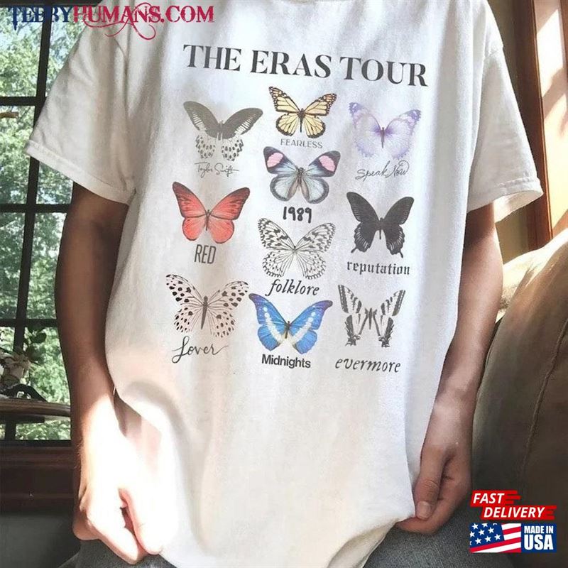 The Eras Tour Butterfly T Shirt Taylors Version Shirt Unisex Teebyhumans